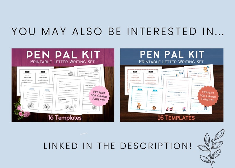 Pen Pal Kit / Letter Writing Set for Grandparent Gifts / Long Distance ...