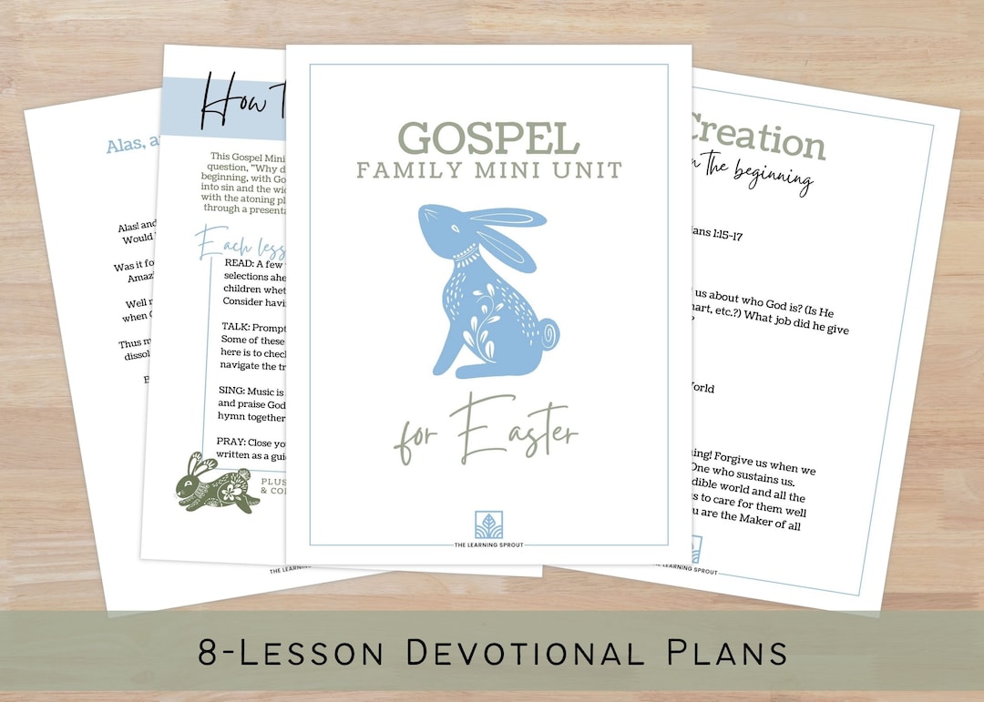 Easter Gospel Unit Study Printable Christian Children's Ministry ...