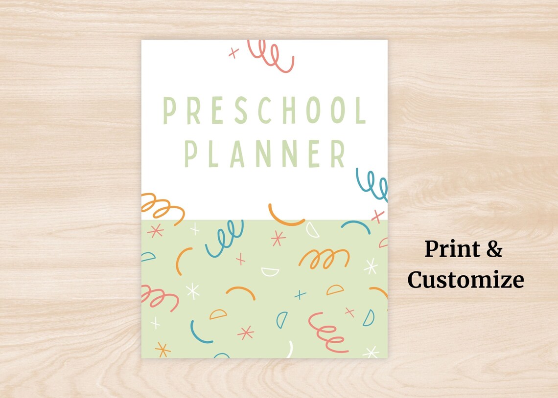 Preschool Teacher Planner / Pre K Academic Planner / Printable ...