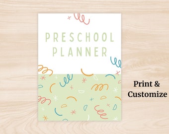 Preschool Teacher Planner Pre K Academic Planner Printable Homeschool ...