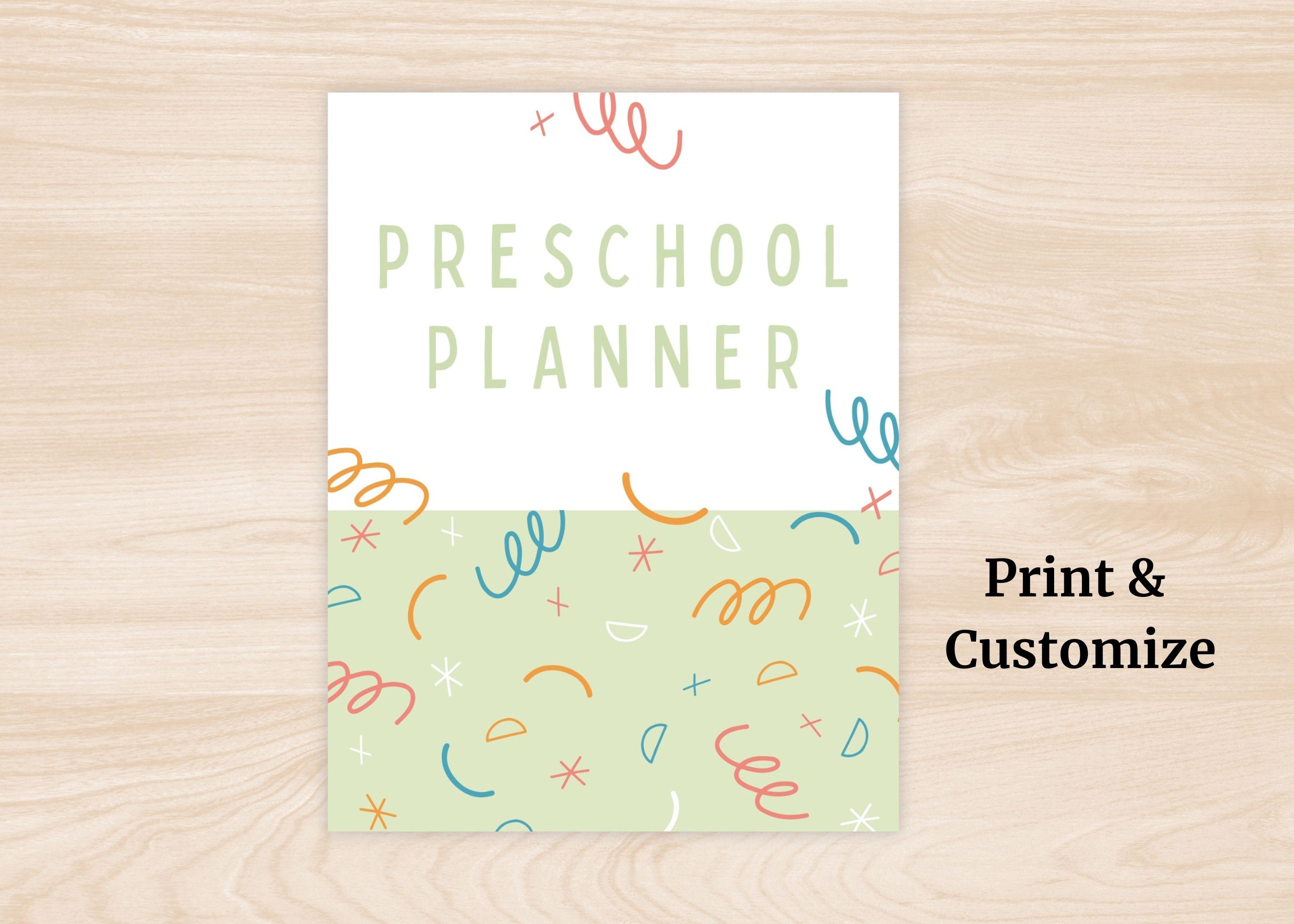Preschool Teacher Planner / Pre K Academic Planner / Printable ...