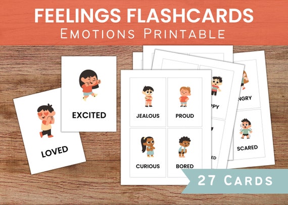 Feelings Flashcards / Printable Emotions Flash Cards - Etsy