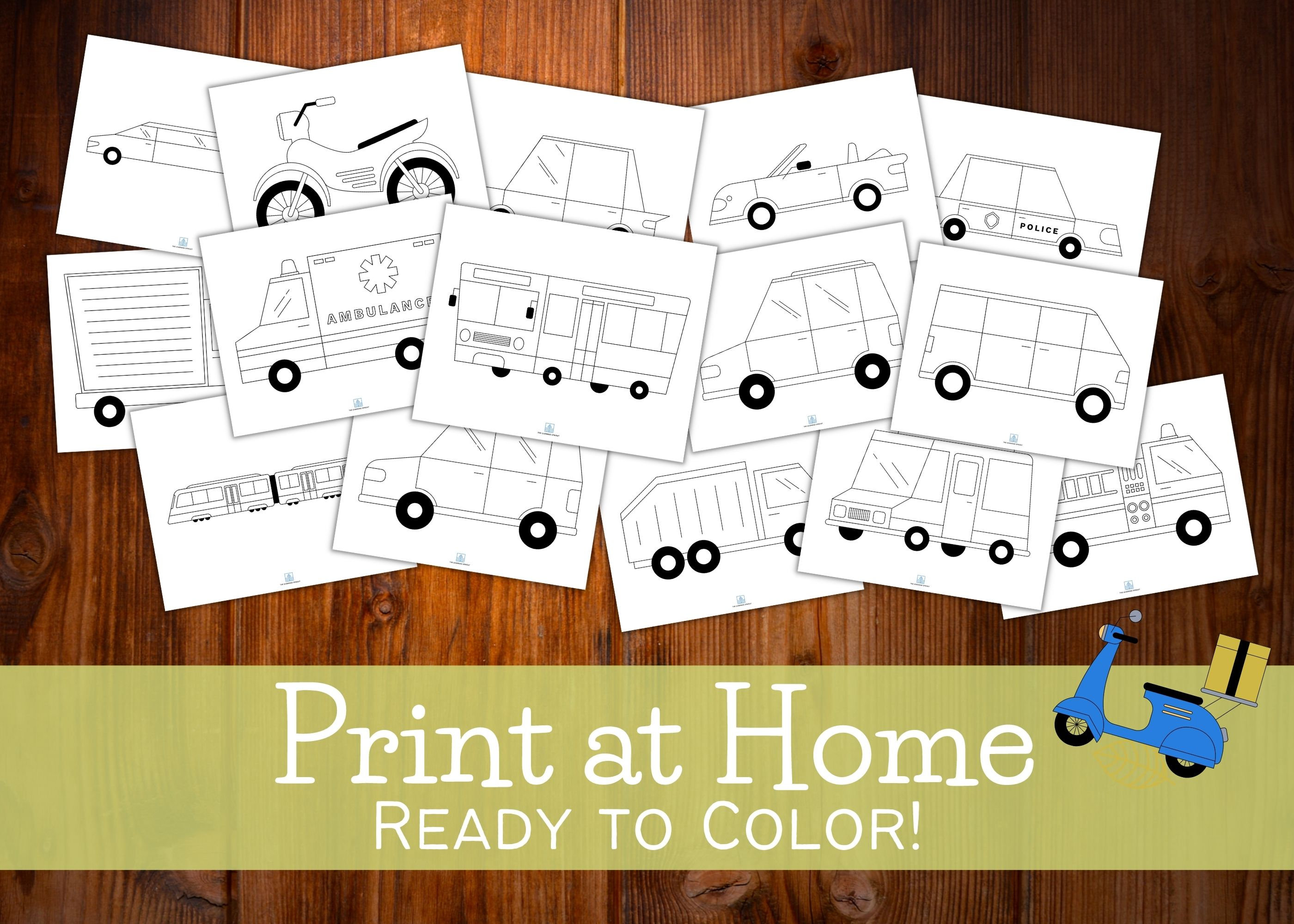 Retro Vehicles Coloring Book / Truck Printable Coloring Pages - Etsy