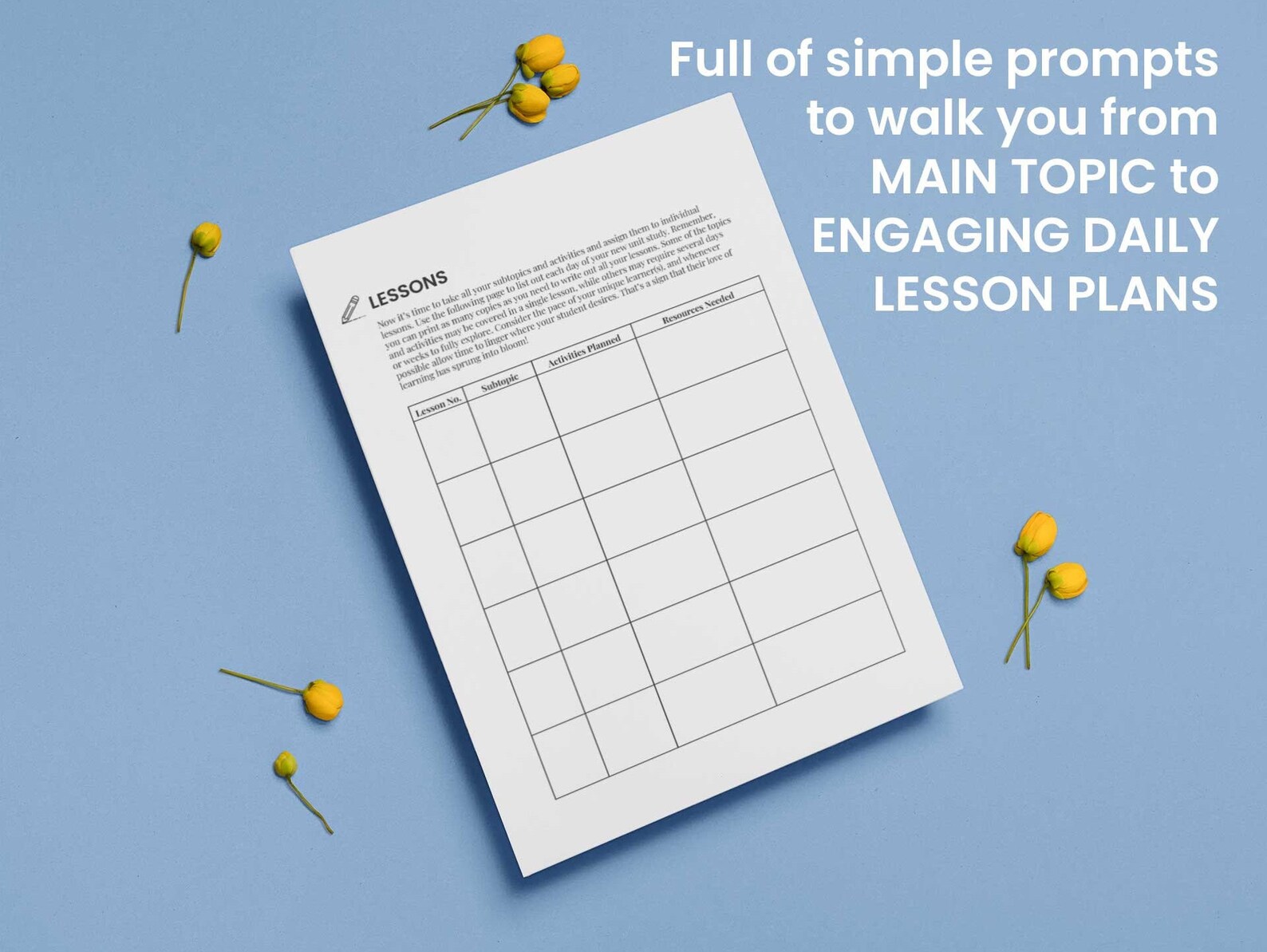 Unit Study Planner Printable / Academic Planner / Homeschool - Etsy