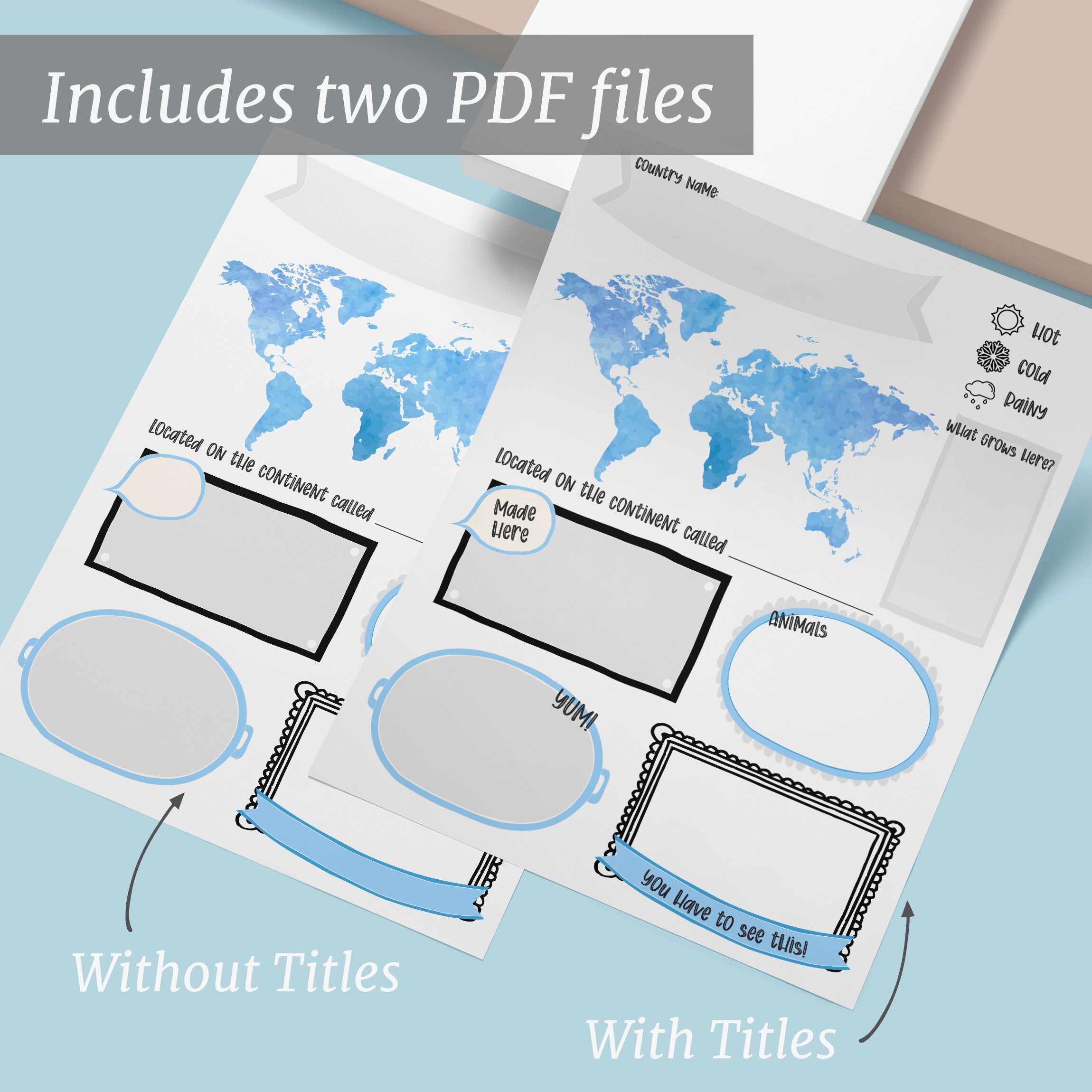 Country Study Geography Printable / Social Studies Worksheet Digital ...