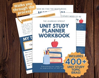 Unit Study Planner Printable / Academic Planner / Homeschool Lesson ...