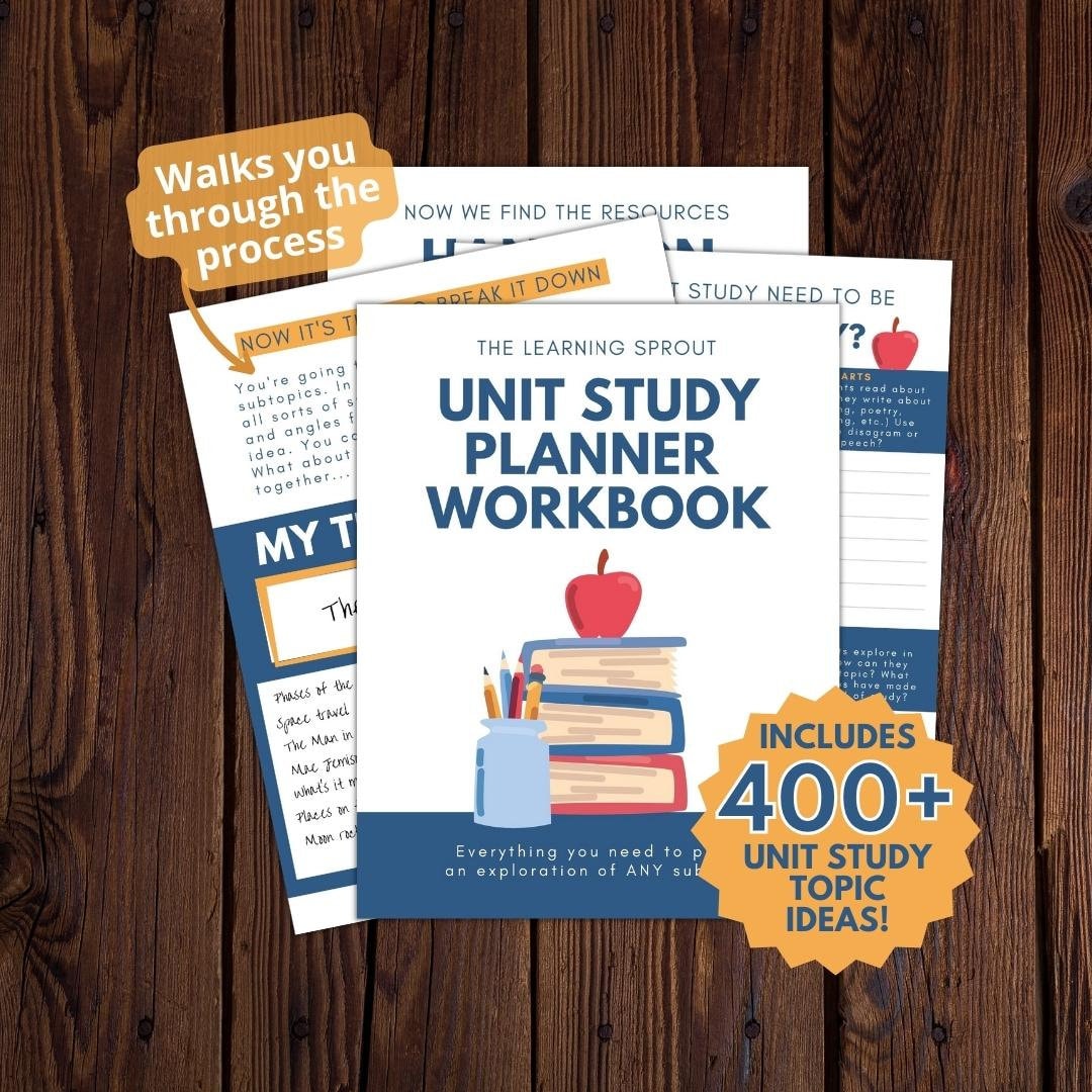 Unit Study Planner Workbook Academic Planner Printable Homeschool ...