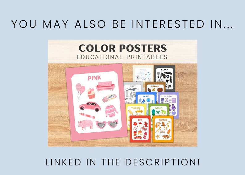 Color Printable Flashcards / Preschool Educational Game - Etsy
