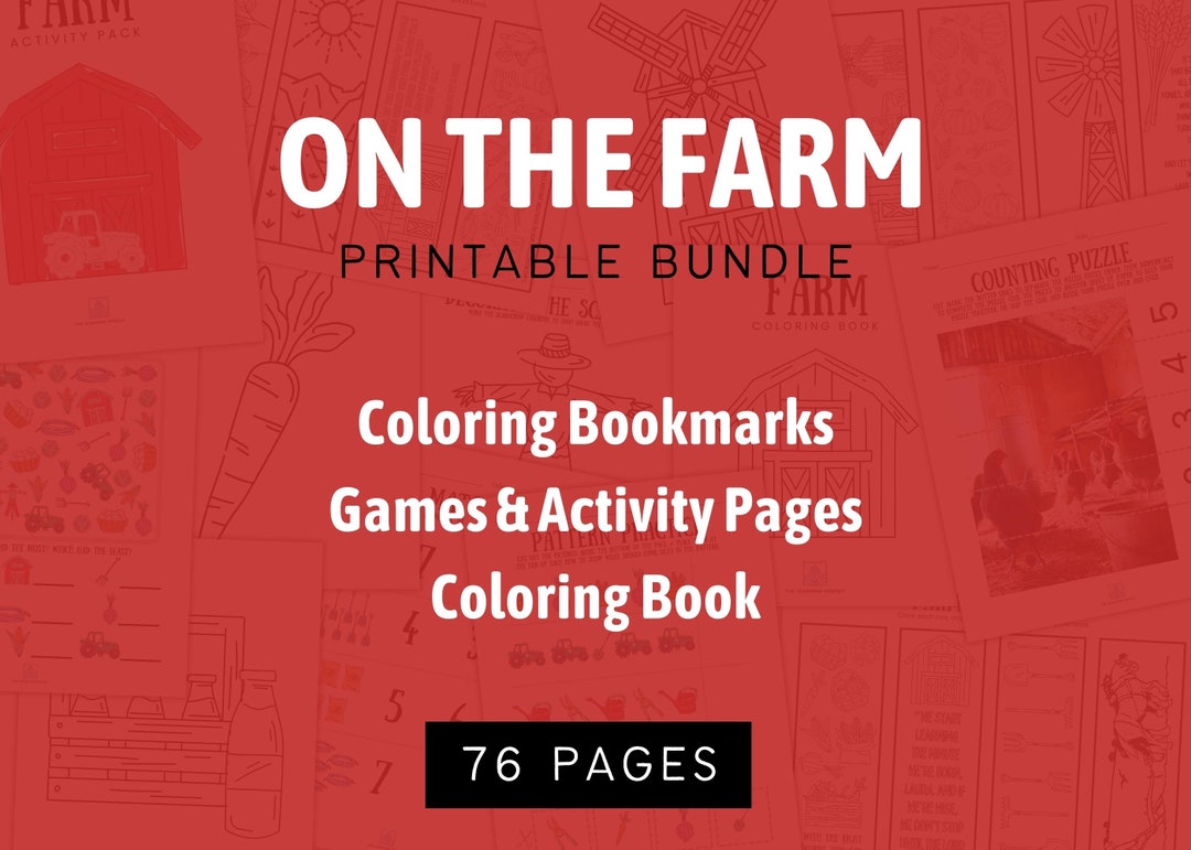 On the Farm Printable Bundle, Fall Coloring Pages, Autumn Preschool ...
