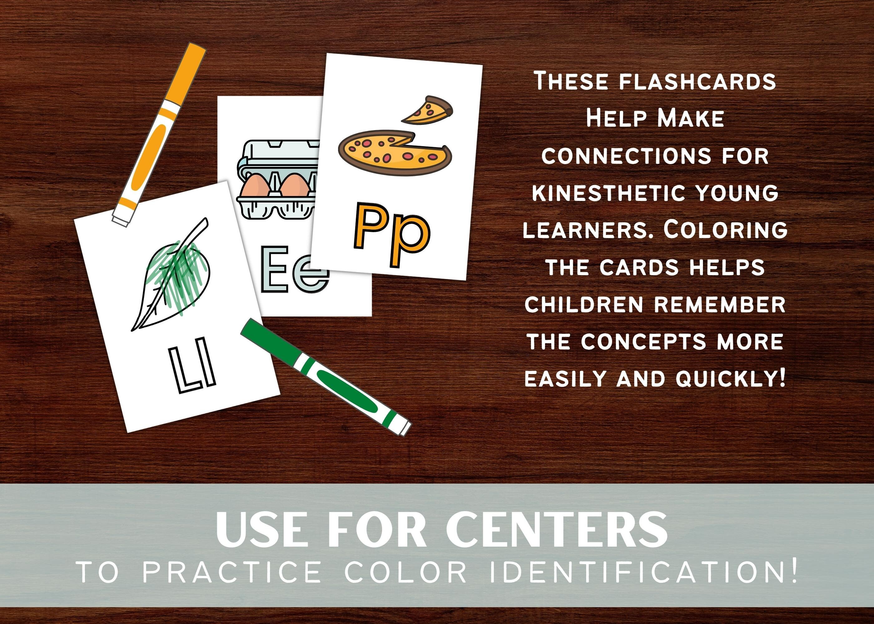 Preschool Printable Flash Cards Bundle, Color Flashcards, Printable ...