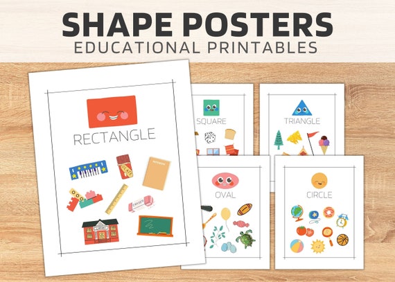 Shapes Poster / Preschool Classroom Decor / Learn Shapes - Etsy