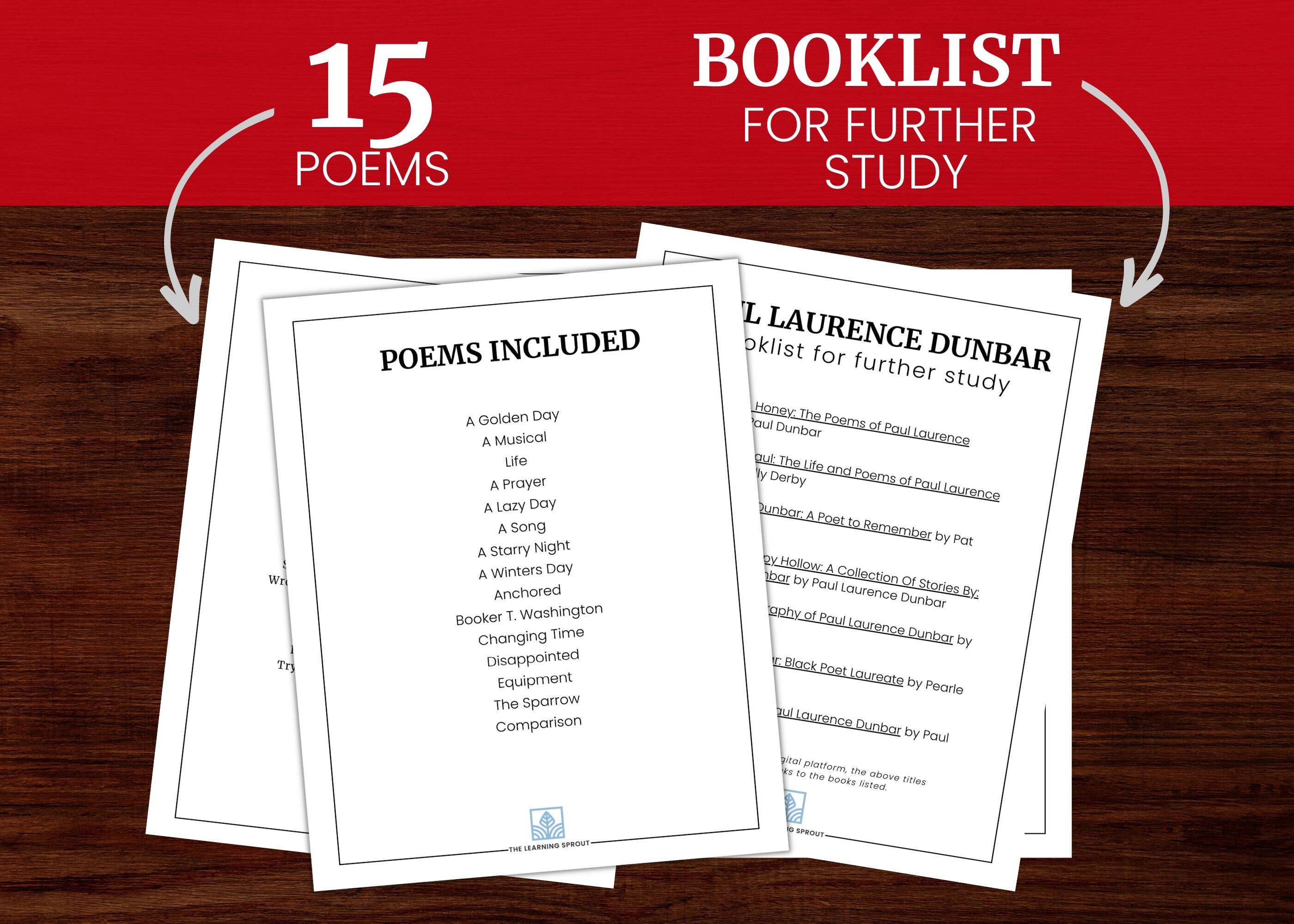 Paul Laurence Dunbar Poetry Copywork / Poem Handwriting / Penmanship ...