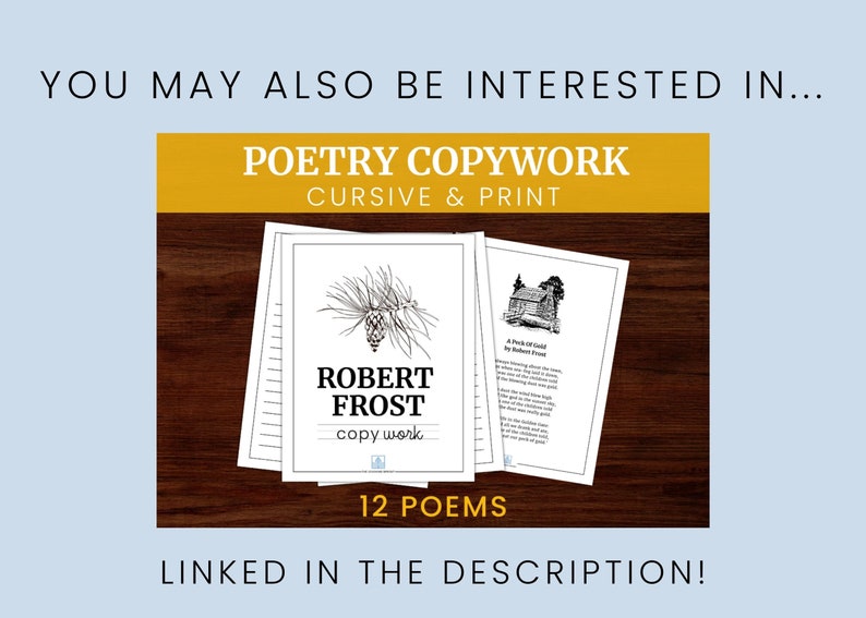 Emily Dickinson Poetry Copywork / Poem Handwriting / Penmanship ...