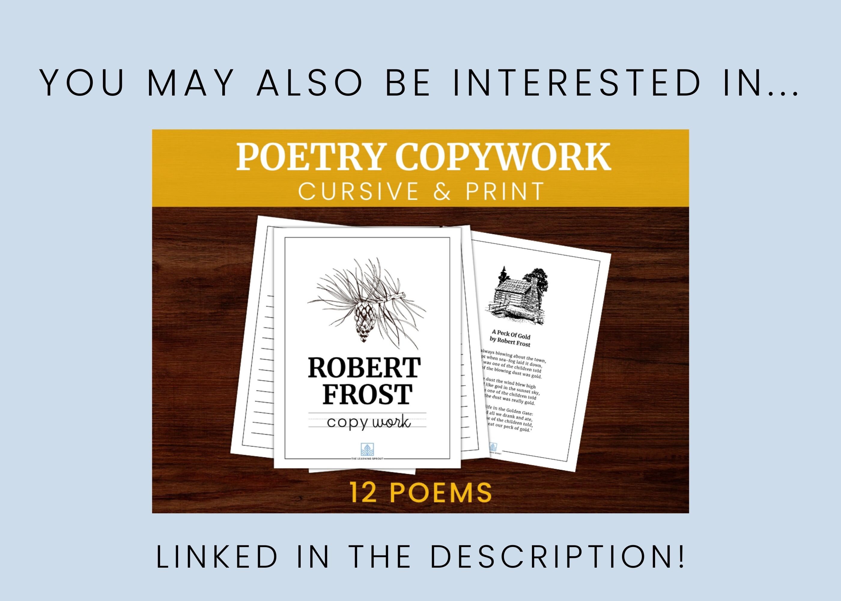 Emily Dickinson Poetry Copywork / Poem Handwriting / Penmanship ...