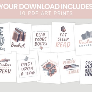Reading Educational Prints / Bookworm Classroom Poster / Library Poster ...