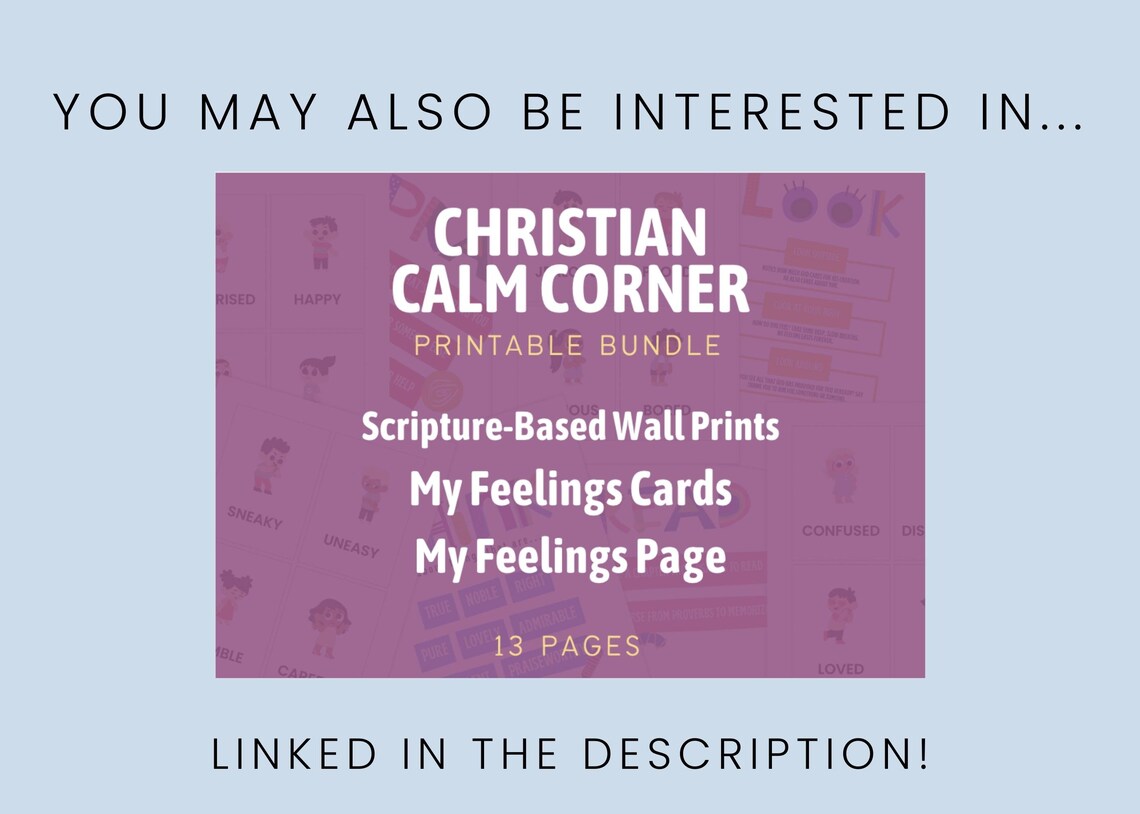 Christian Calm Corner Printable / Mental Health Classroom Posters ...