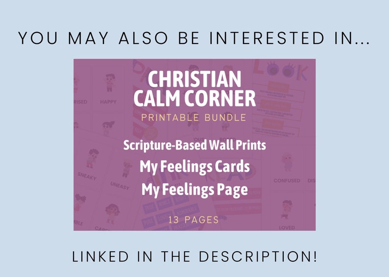 Christian Calm Corner Printable / Mental Health Classroom Posters ...