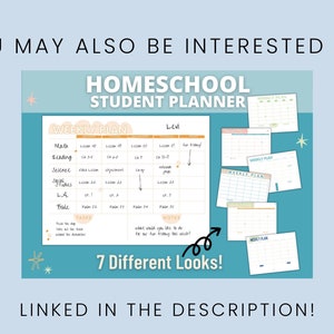 Unit Study Planner Workbook Academic Planner Printable Homeschool ...
