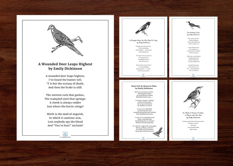 Emily Dickinson Poetry Copywork / Poem Handwriting / Penmanship ...