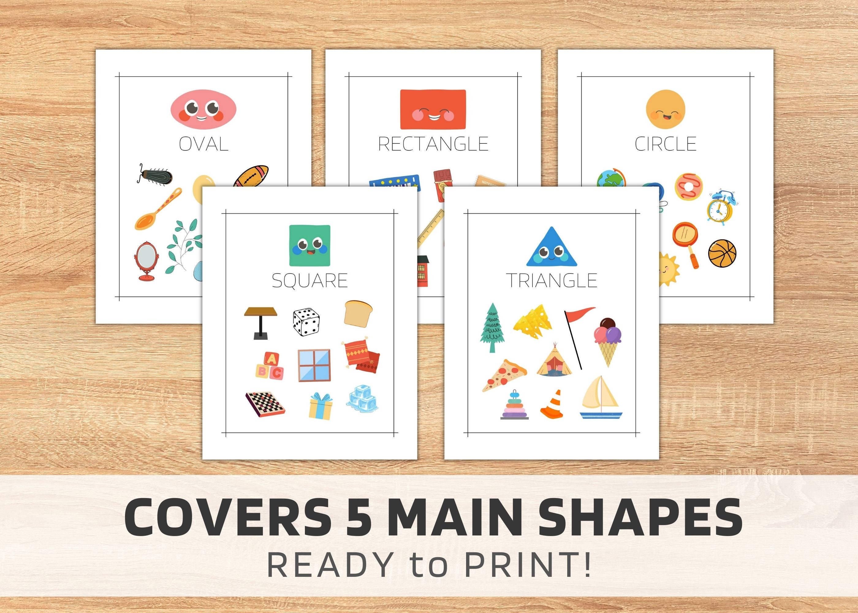 Shapes Poster / Preschool Classroom Decor / Learn Shapes Educational ...