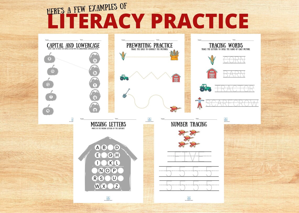 Farm Activity Pack / Quiet Book / Preschool Worksheets - Etsy