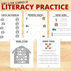 Farm Activity Pack / Quiet Book / Preschool Worksheets - Etsy
