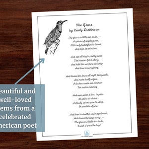 Emily Dickinson Poetry Copywork / Poem Handwriting / Penmanship ...