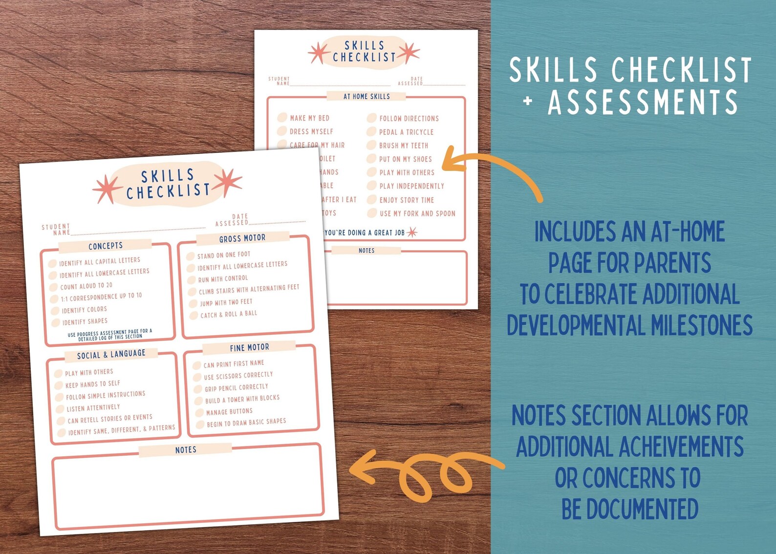 Preschool Teacher Planner / Pre K Academic Planner / Printable - Etsy