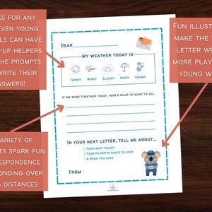 Pen Pal Kit / Letter Writing Set for Grandparent Gifts / Long Distance ...