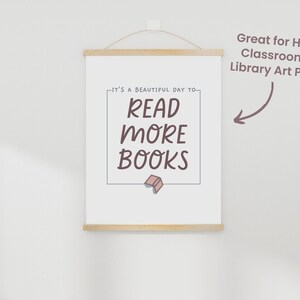 Reading Educational Prints / Bookworm Classroom Poster / Library Poster ...