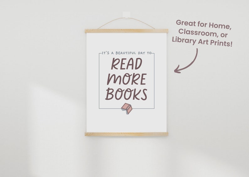 Reading Educational Prints / Bookworm Classroom Poster / Library Poster ...