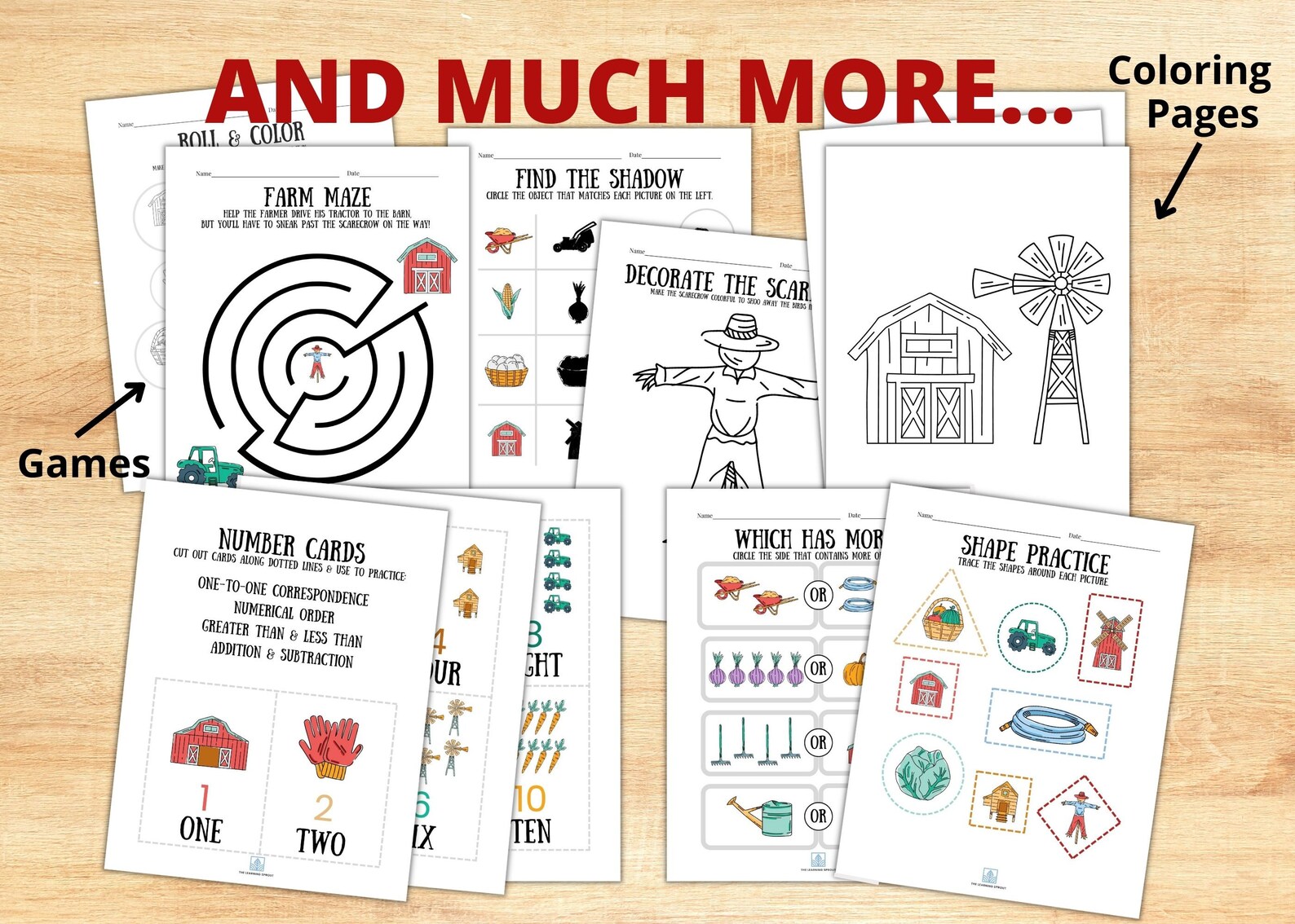 Farm Activity Pack / Quiet Book / Preschool Worksheets - Etsy