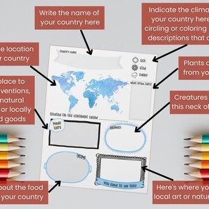 Country Study Geography Printable / Social Studies Worksheet Digital ...
