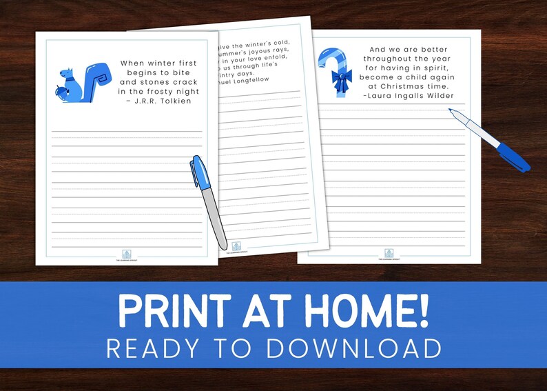 Winter Handwriting Copywork / Christmas Penmanship Educational ...