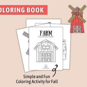 On the Farm Printable Bundle, Fall Coloring Pages, Autumn Preschool ...