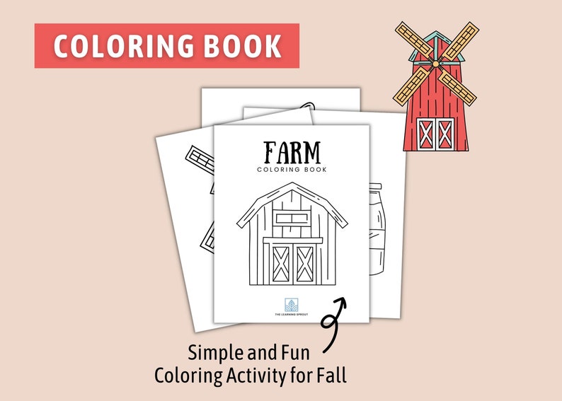 On the Farm Printable Bundle, Fall Coloring Pages, Autumn Preschool ...