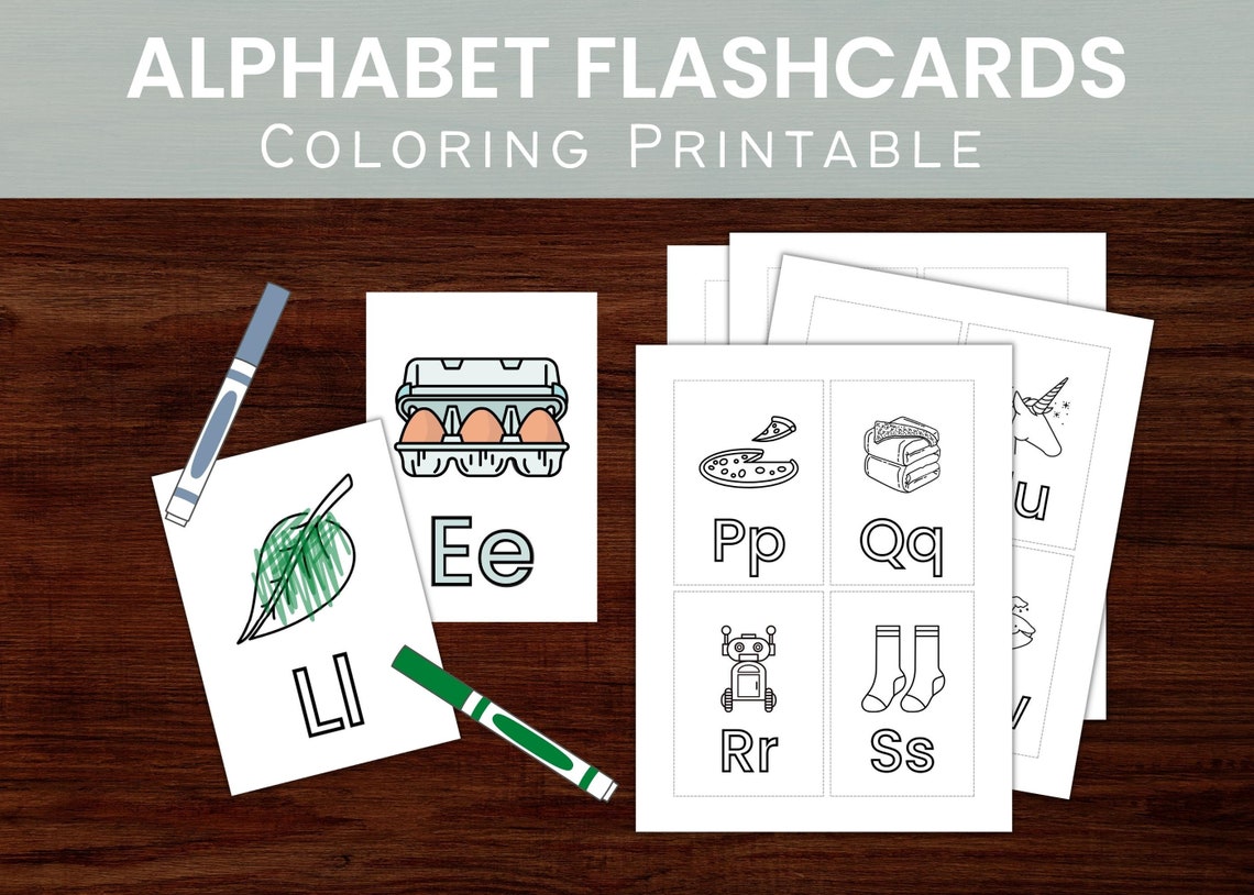 Preschool Printable Flash Cards Bundle Color Flashcards - Etsy