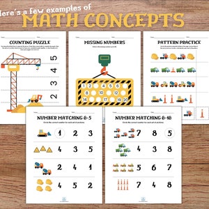 Construction Learning Printable Pack / Truck Quiet Book / Excavator ...