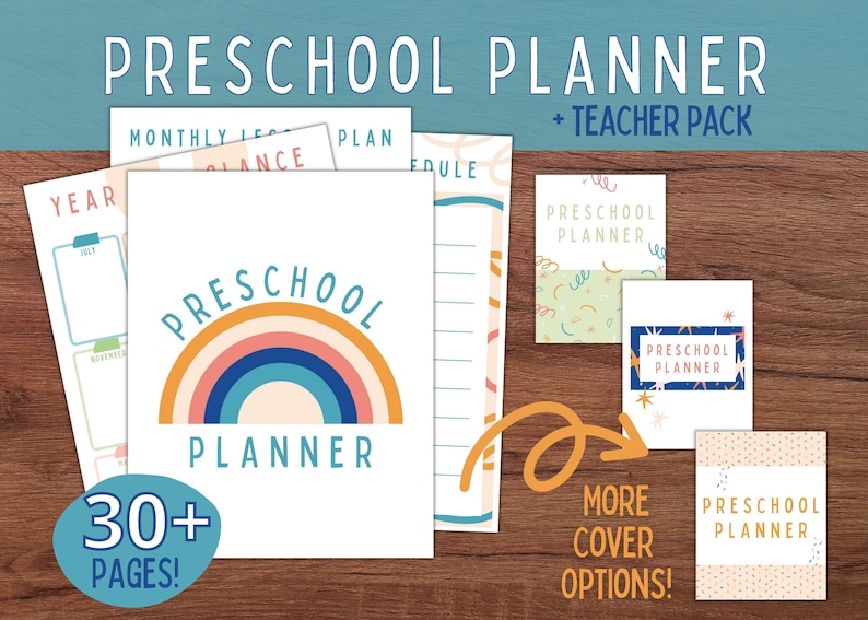 Preschool Teacher Planner Pre K Academic Planner Printable Homeschool ...