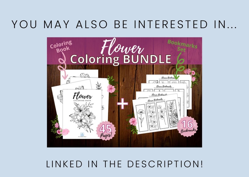 Flower Coloring Book / Floral Printable Coloring Pages - Etsy