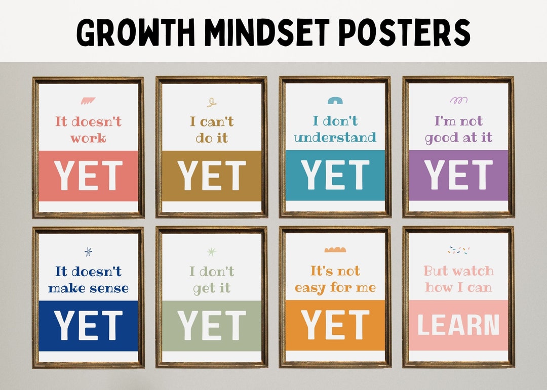 Motivational Educational Prints / Growth Mindset Printable / Power of ...