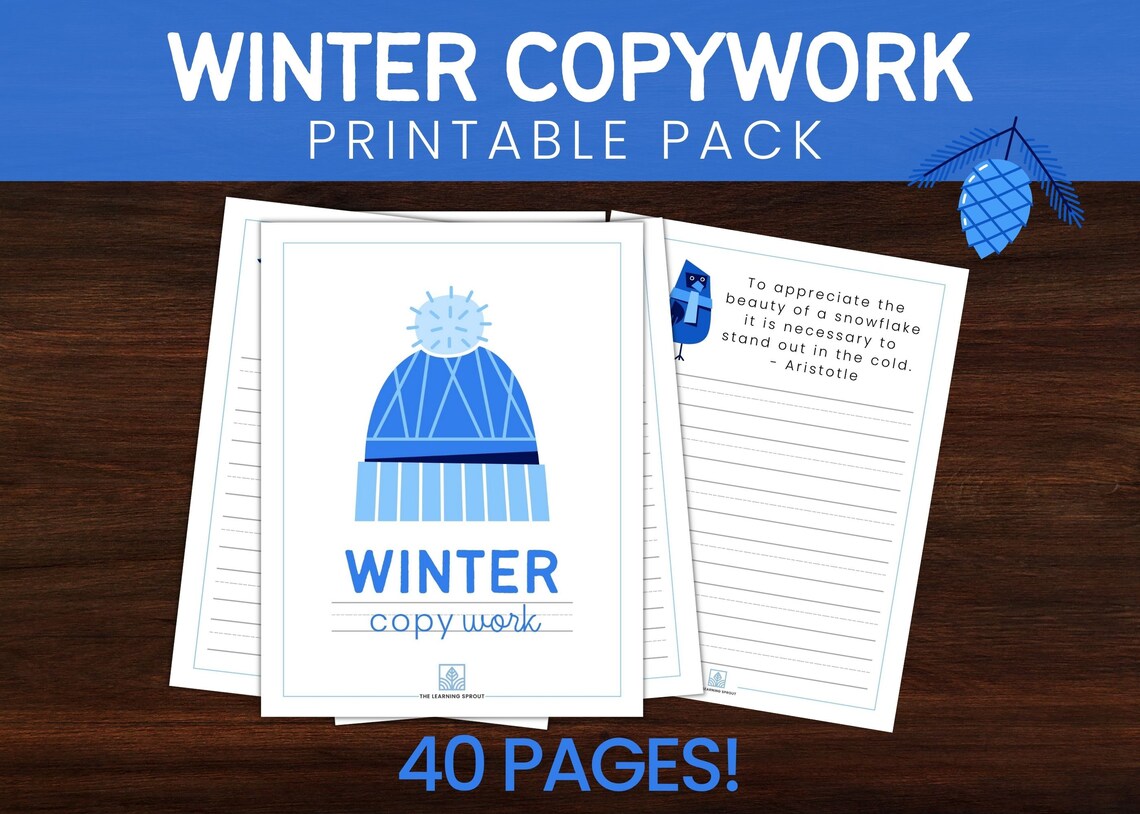 Winter Handwriting Copywork / Christmas Penmanship Educational ...