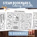 STEAM Printable Bookmarks / Art Coloring Pages / Science Bookmark Set ...