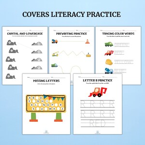 Construction Learning Printable Pack / Truck Quiet Book / Excavator ...