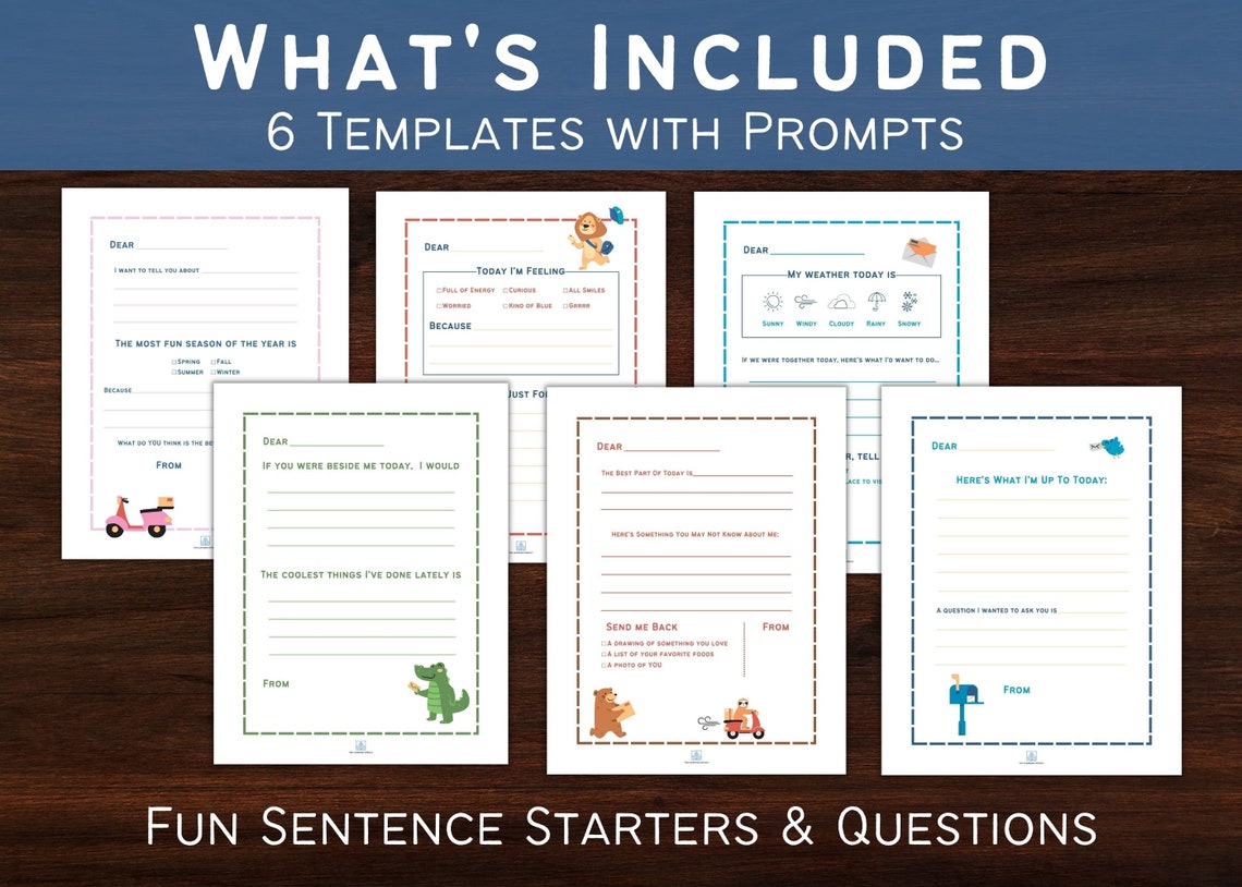 Pen Pal Kit / Letter Writing Set for Grandparent Gifts / Long Distance ...