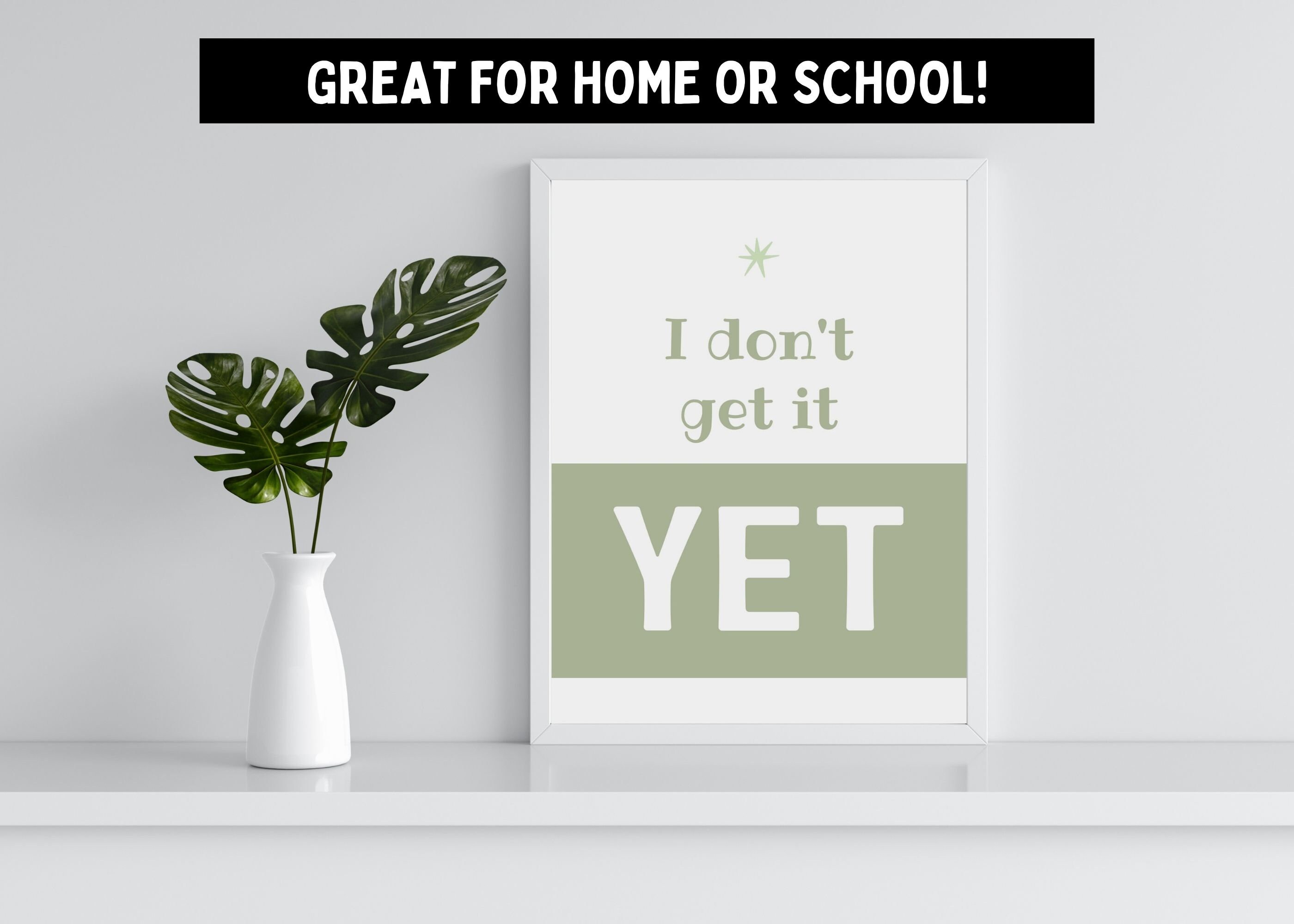 Motivational Educational Prints / Growth Mindset Printable / Power of ...