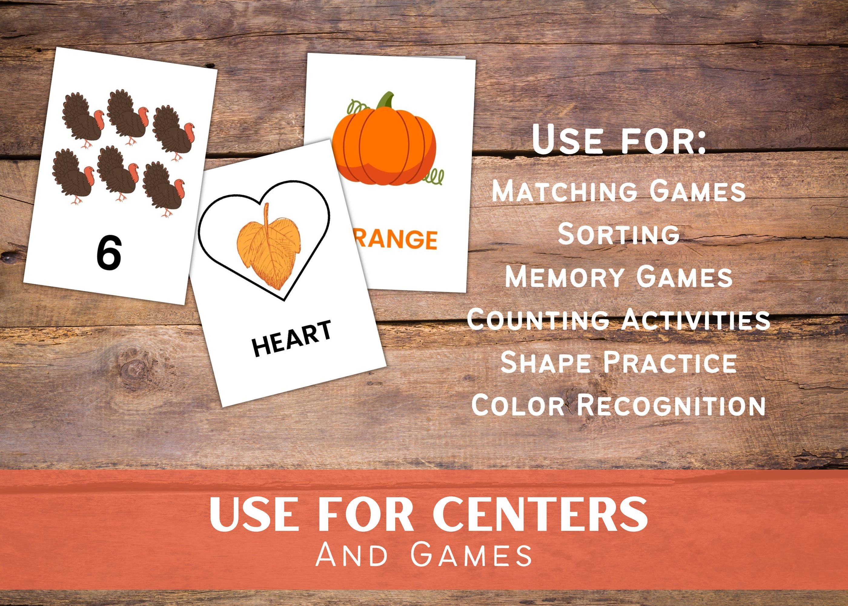 Fall Preschool Flashcards / Printable Autumn Flash Cards - Etsy