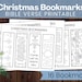Christmas Bible Verse Bookmarks / Printable Christian Holiday Coloring ...