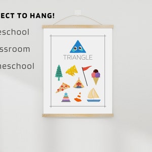 Shapes Poster / Preschool Classroom Decor / Learn Shapes Educational ...