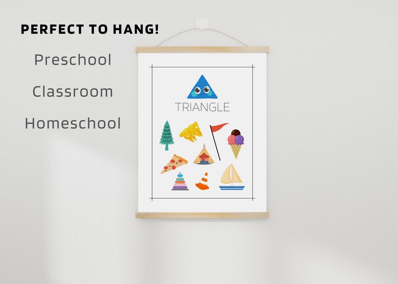 Shapes Poster / Preschool Classroom Decor / Learn Shapes Educational ...